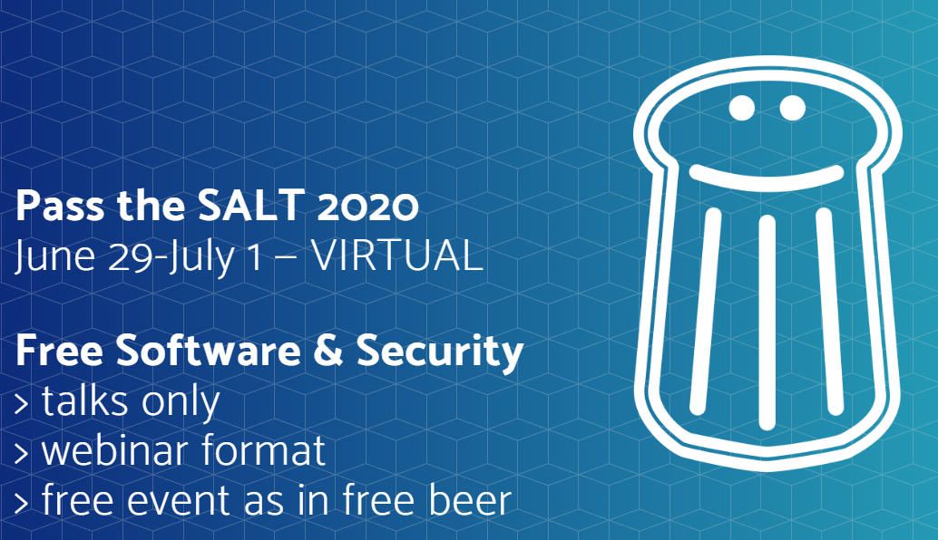 Pass the Salt 2020 - Virtual conference